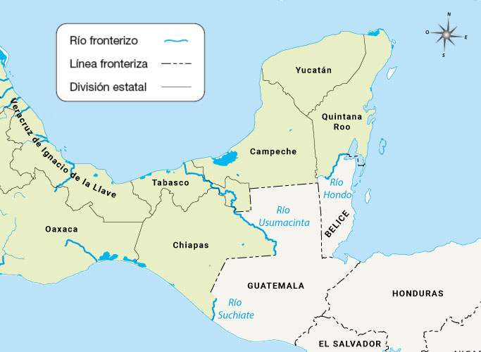 Mapa De Fronteras De Mexico Límites De México (con Mapa) — Saber